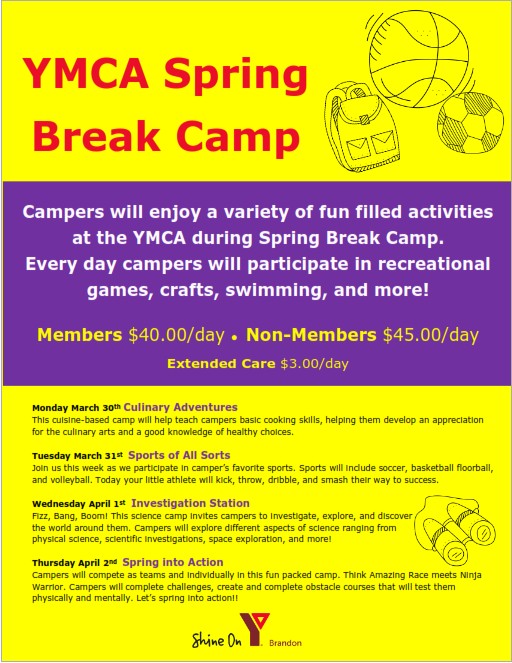 YMCA BrandonSpring Break Camps - YMCA Brandon